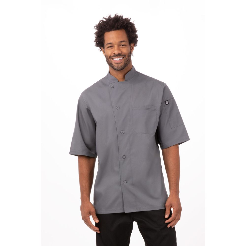Chef Works Dark Grey with Black Contrast Extra Large Classic Fit Valais ...