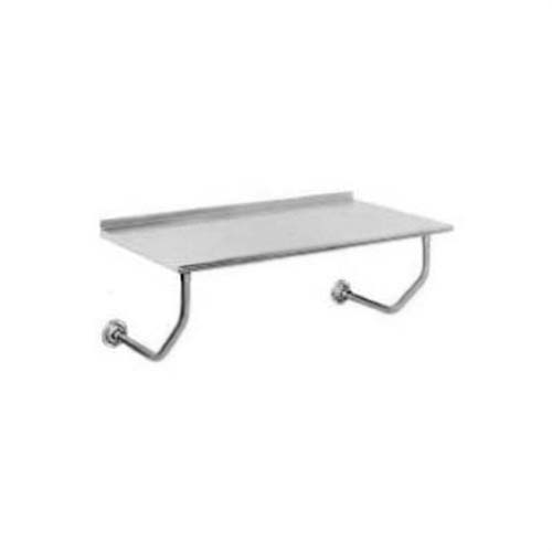Stainless Steel Wall Mounted Table with 1 1/2 inch Splash, 30 x 60 inch.