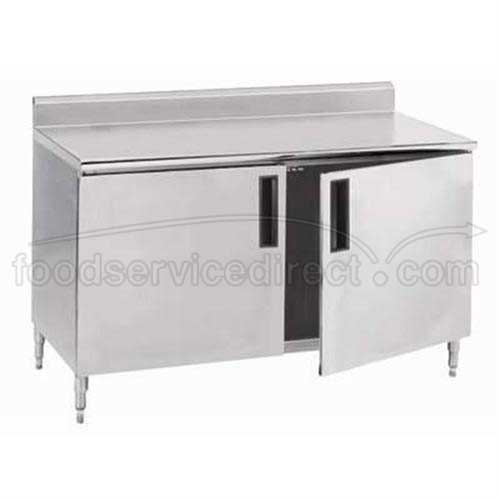 Stainless Steel 1 1/2 inch Splash Enclosed Base Work Table With Hinge ...