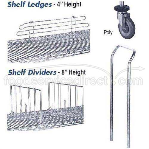 Stainless Steel Poly-Top Table with 6 inch Backsplash and Undershelf ...