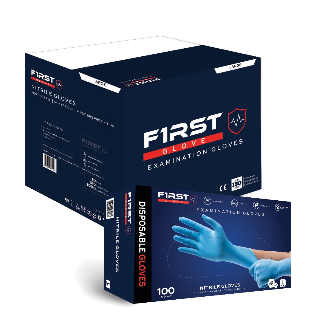 FIRST GLOVE Nitrile Gloves, 12 inch -- 10 per Case
