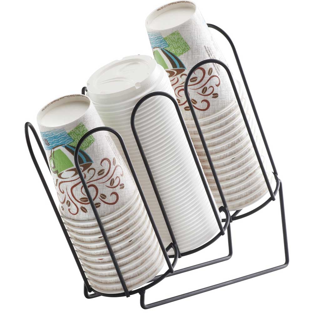 Cal Mil Iron 3 Section Cup/Lid Organizer, 4.375 x 11.5 x 11.375 inch ...