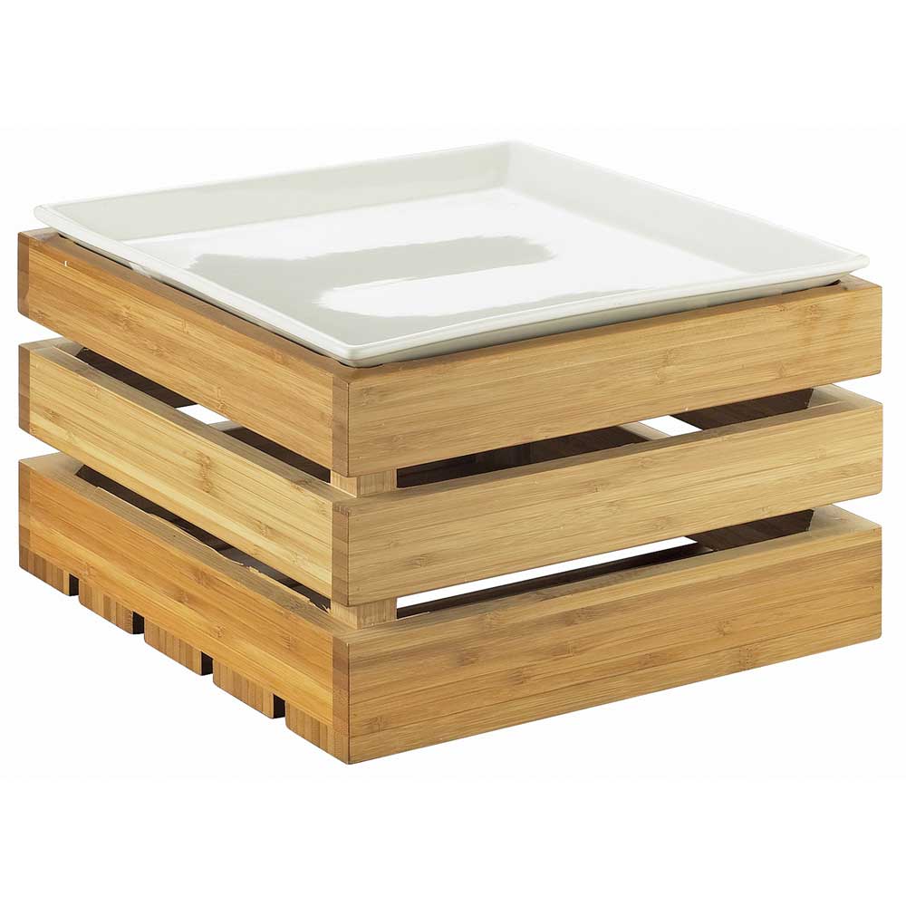 Cal Mil Bamboo Crate Riser, 12 x 12 x 7 inch.