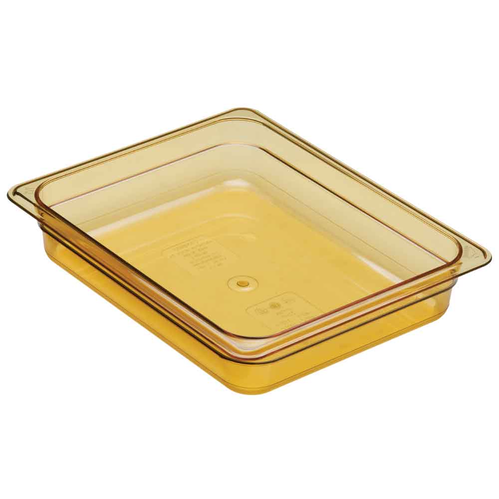 H Pan Half Size Food Storage Pan, Amber, 10 7/16 x 12 3/4 x 2 1/2 inch ...