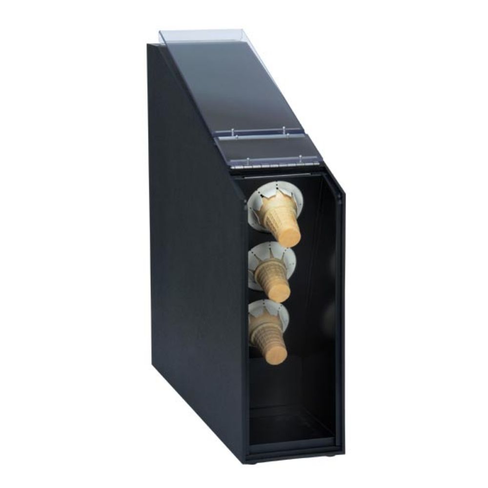 Dispenser Rite Black Polystyrene Countertop Ice Cream Cone Dispenser ...
