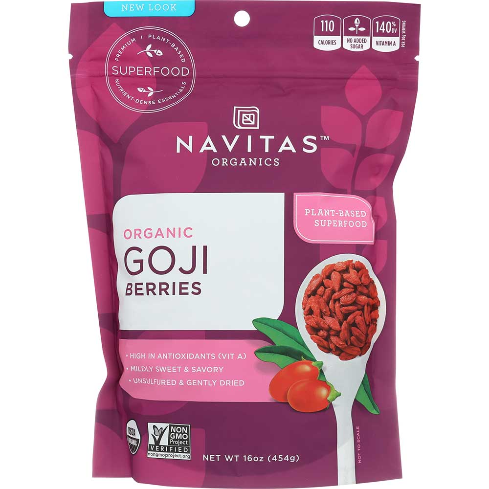 Navitas Naturals Organic Sun Dried Goji Berries, 16 Ounce