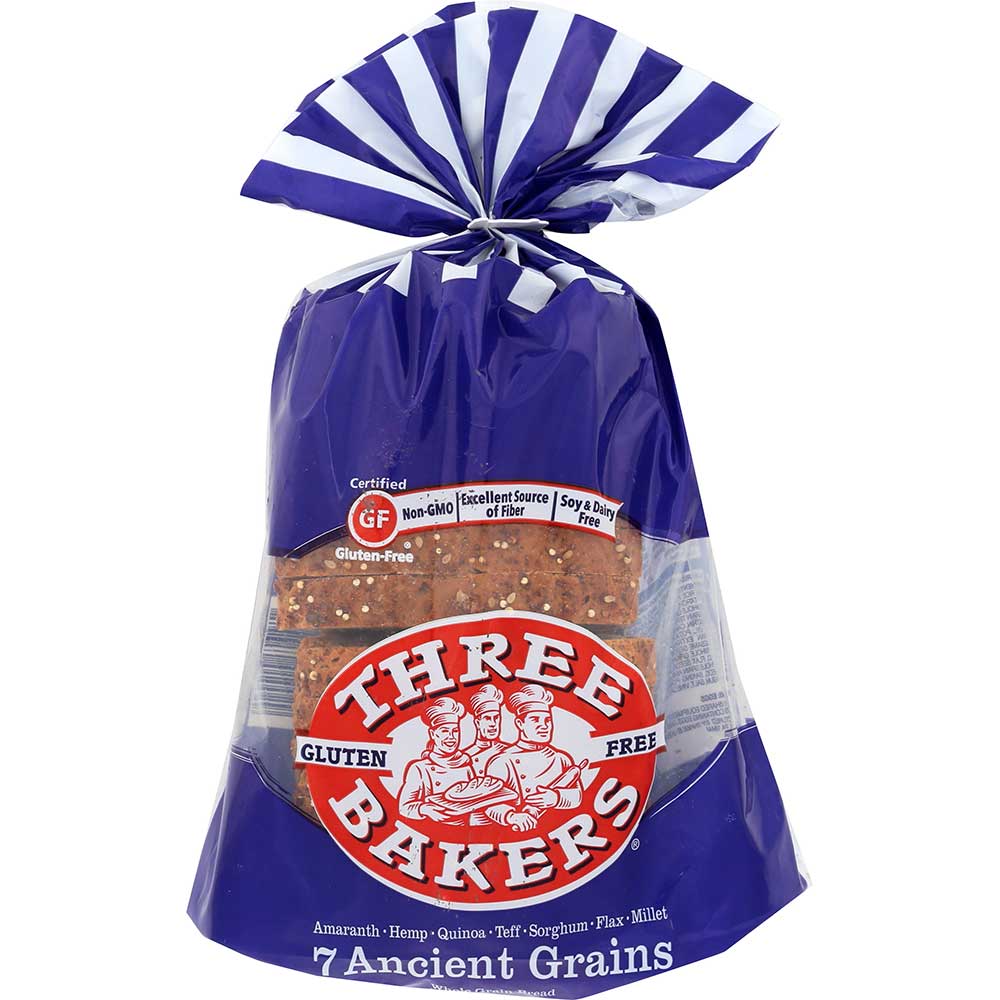 Three Bakers Gluten-Free 7 Ancient Grains Whole Grain Bread Case ...