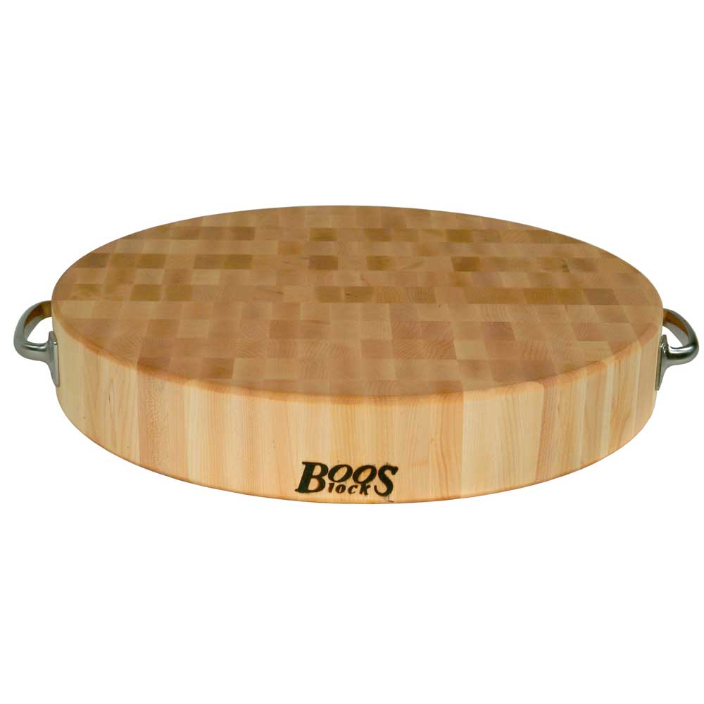John Boos Cream Finish Maple End Grain Non Reversible Chopping Block ...