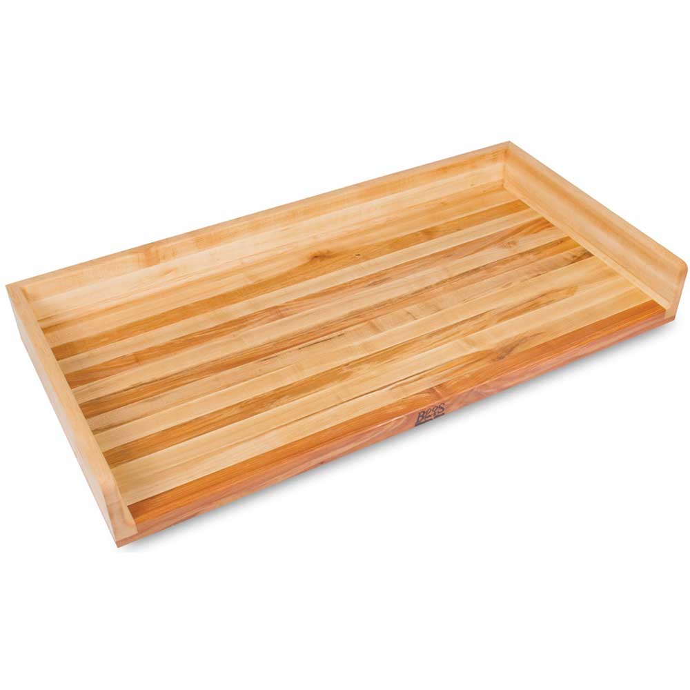 John Boos Oil Finish Maple Bakers Table Top with 4 inch Horizontally ...
