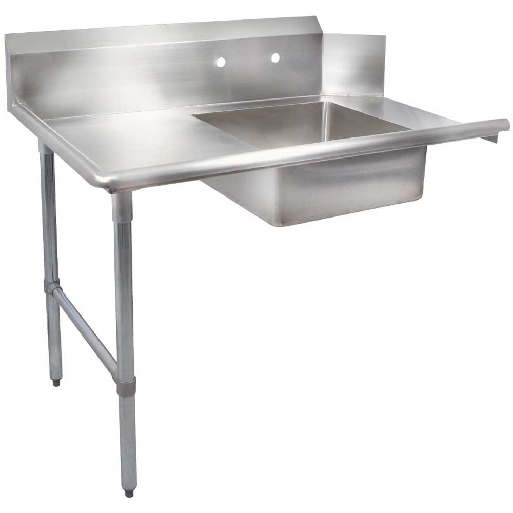 John Boos 14 Gauge Stainless Steel Soiled Dishtable with Left Leg, 120 ...