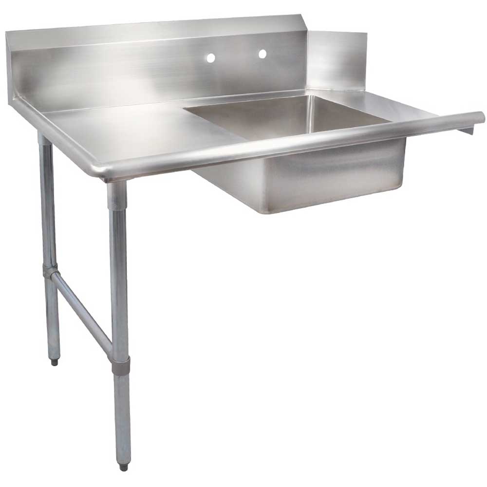 John Boos 16 Gauge Stainless Steel Soiled Dishtable with Left Leg, 108 ...
