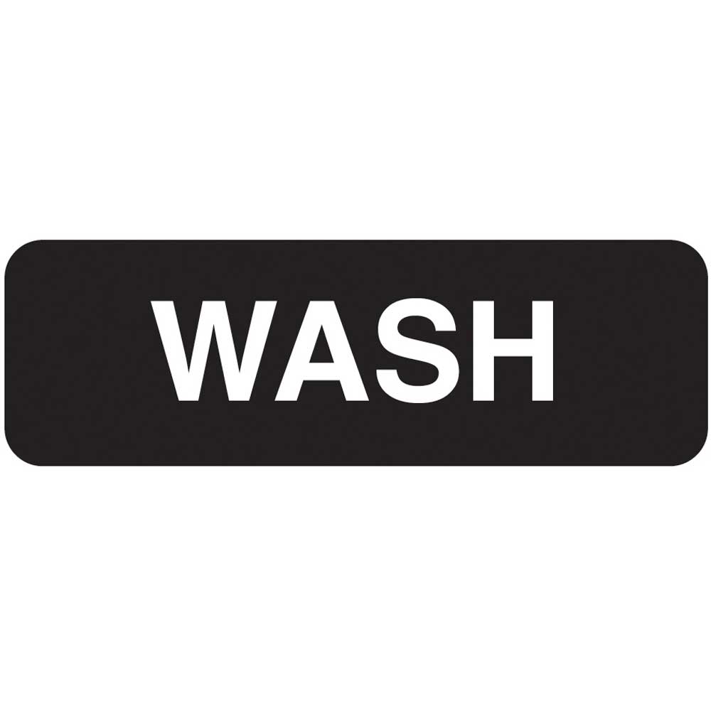 Vollrath Wash Sign, 3 x 9 inch.