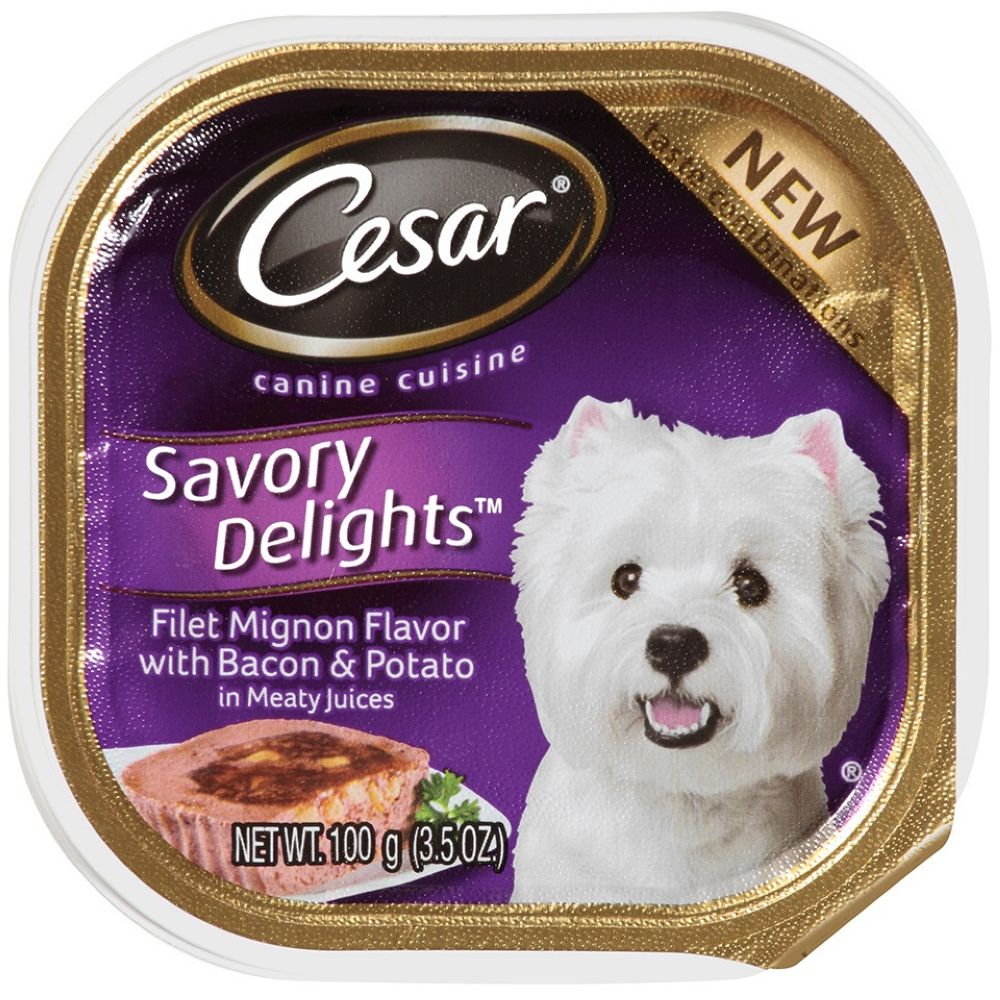 Cesar Canine Cuisine Savory Delights Filet Mignon Flavor with Bacon and ...