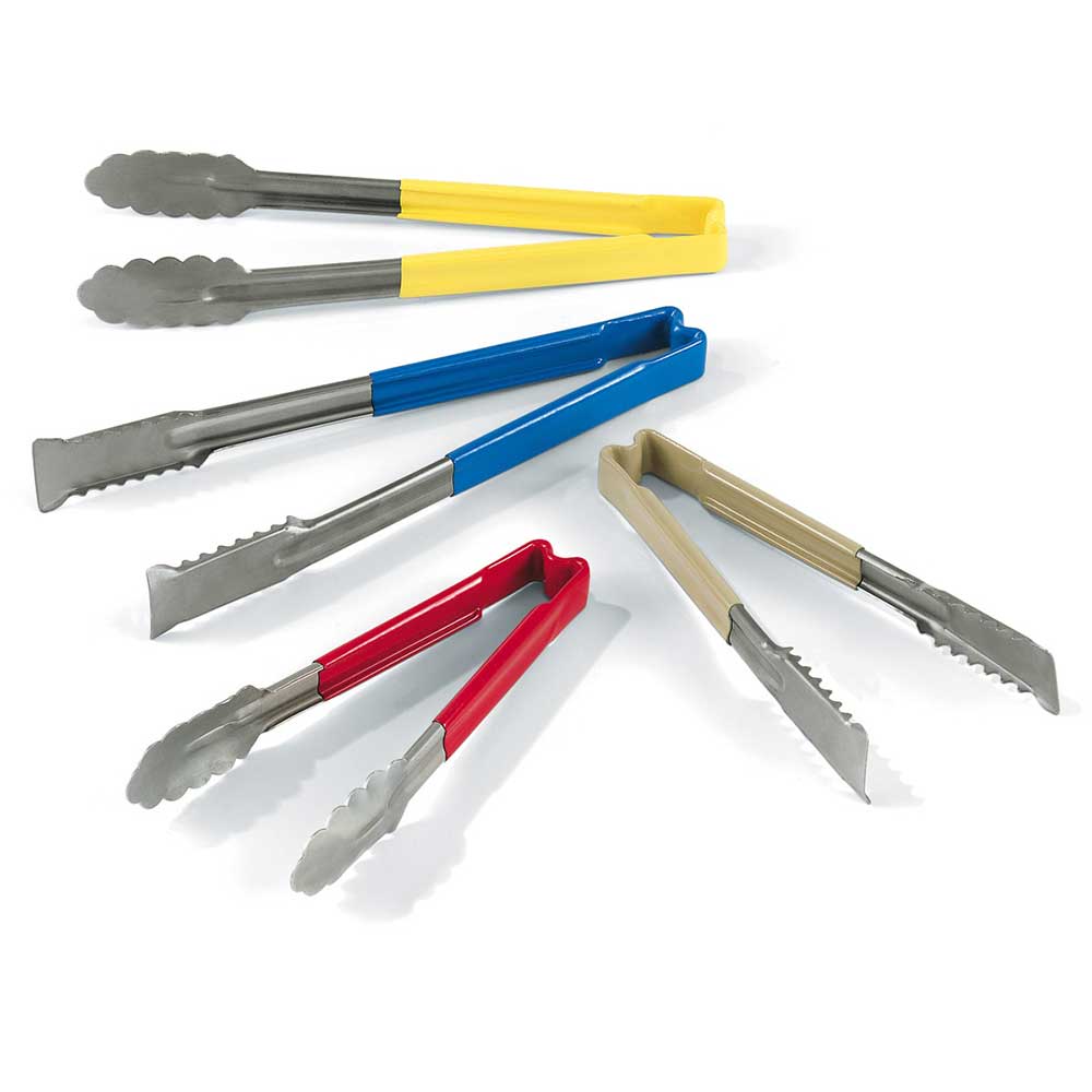 Vollrath VersaGrip One-Piece Color-Coded Kool-Touch Tan Tong, 9.5 inch ...