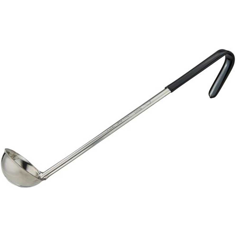 Winco Prime Stainless Steel One Piece Ladle with Purple Handle, 1 Ounce ...