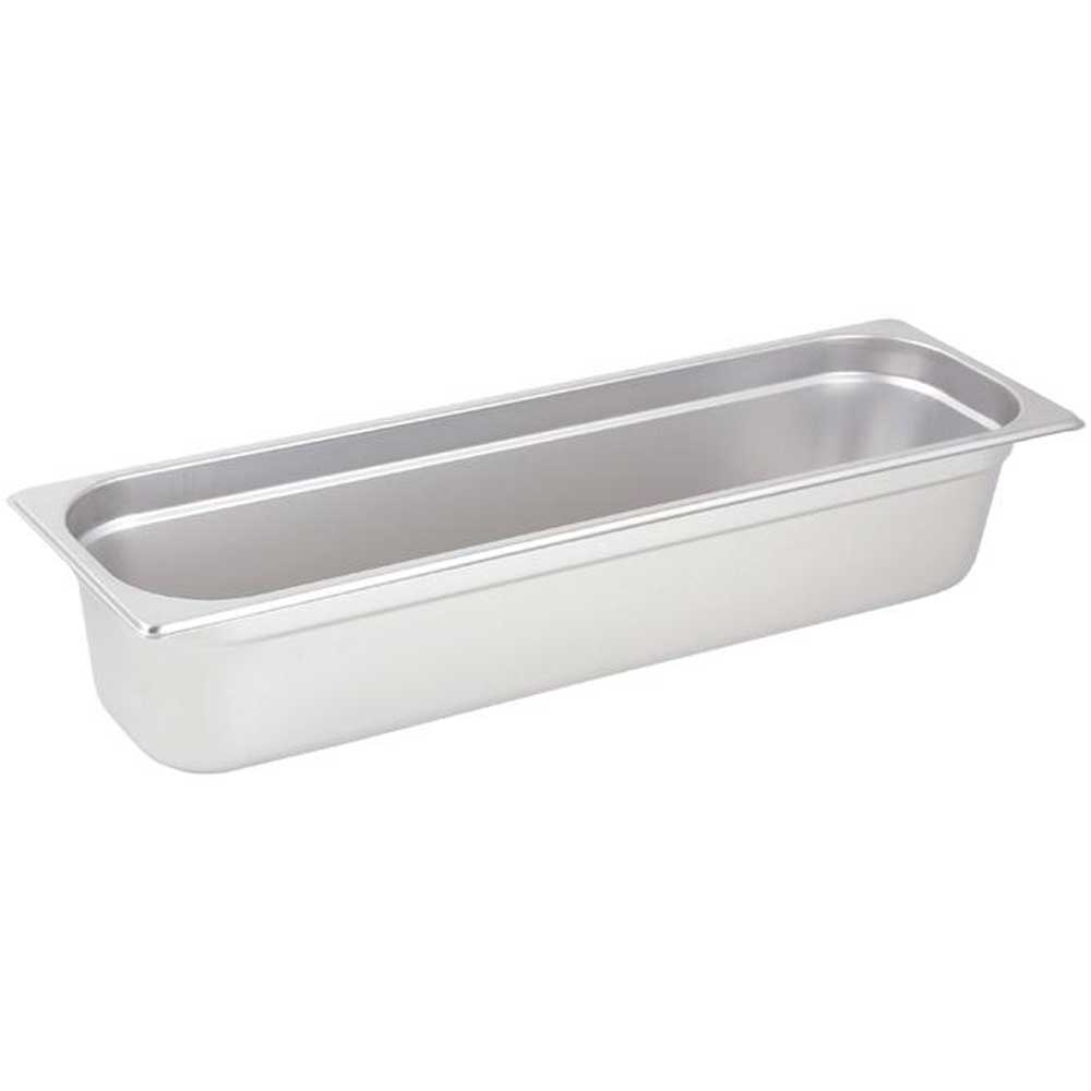 Winco Stainless Steel Half Long Size Anti Jam Steam Pan, 4 inch -- 6 ...