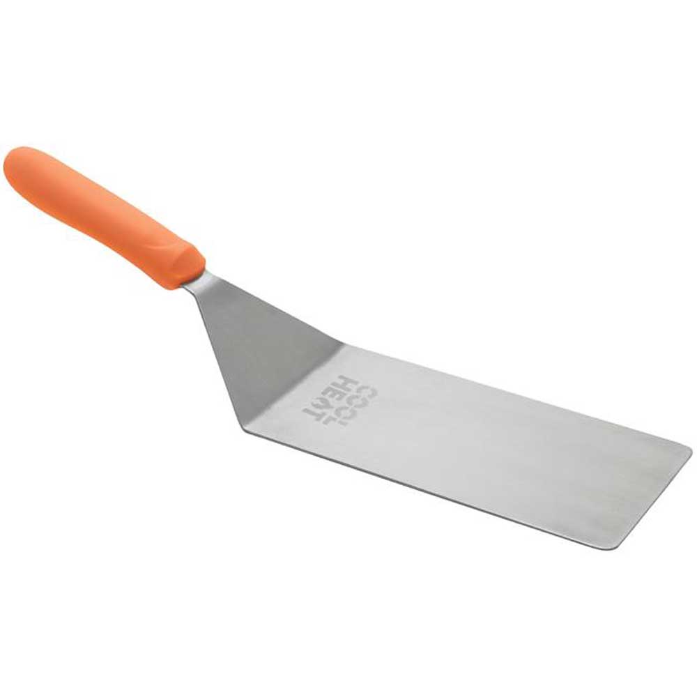 Winco High Heat Hamburger Offset Turner with Orange Nylon Handle, 5 1/8 ...