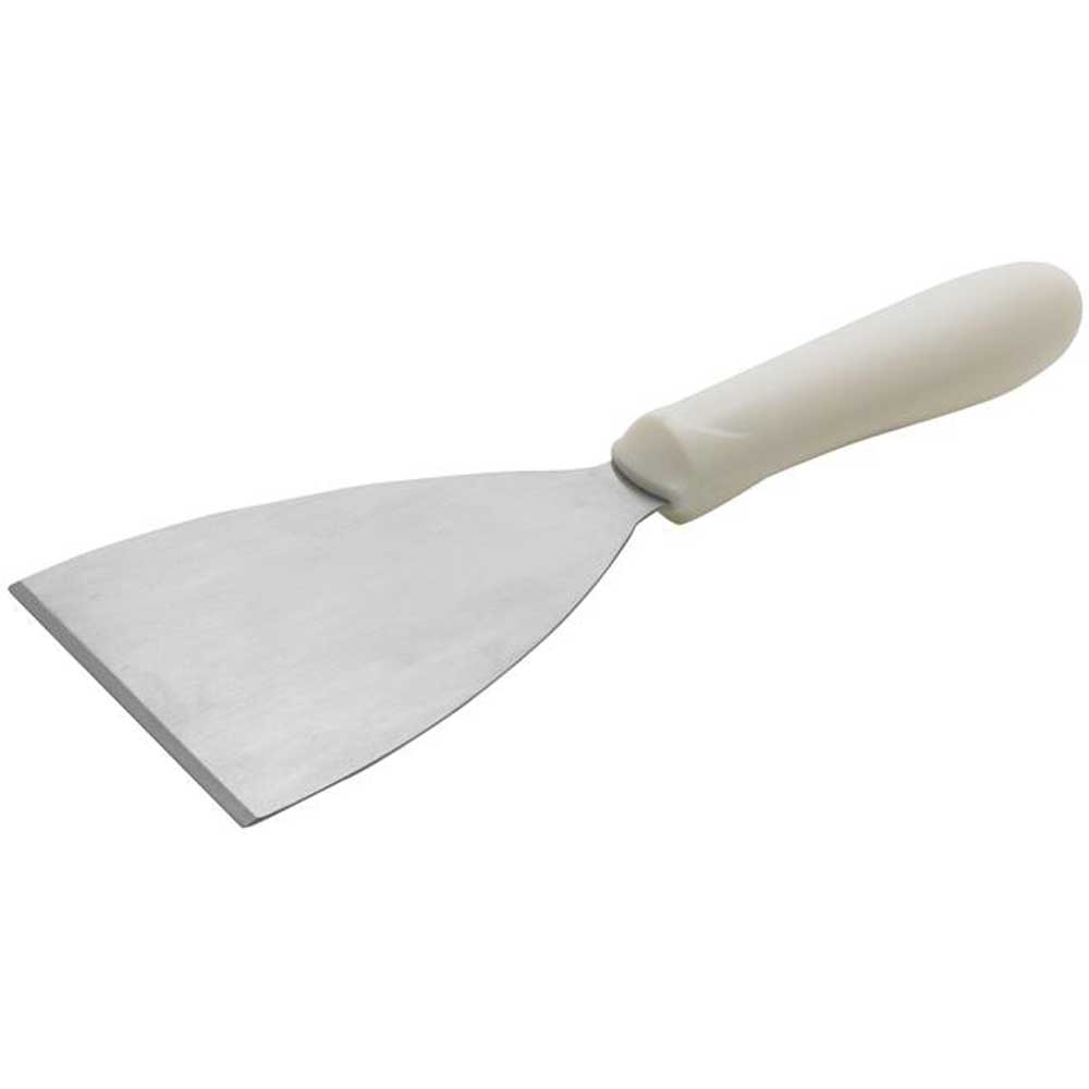 Winco White Polypropylene Handle Scraper, 4 7/8 x 4 inch Blade