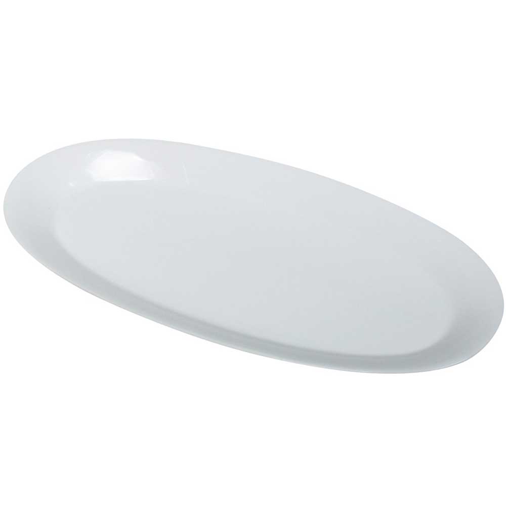 Yanco Abco Porcelain Oval Coupe Super White Fishia Platter, 18 x 8 1/4 ...