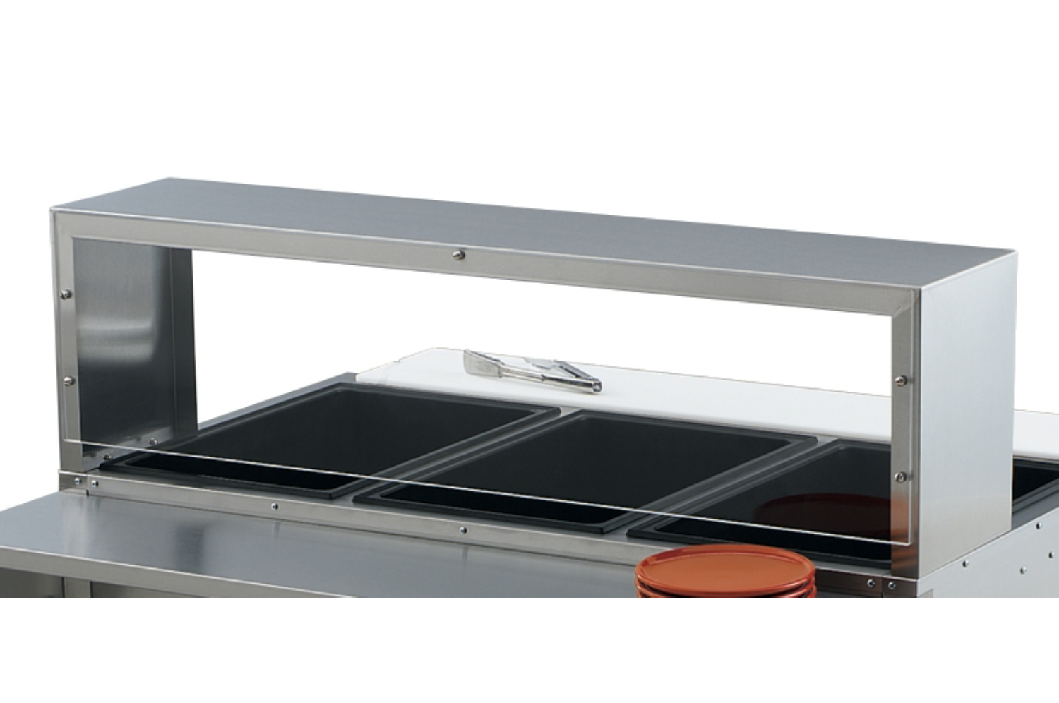 Vollrath Single Decker Cafeteria Guard, 75 1/4 x 13 inch for Servewell.