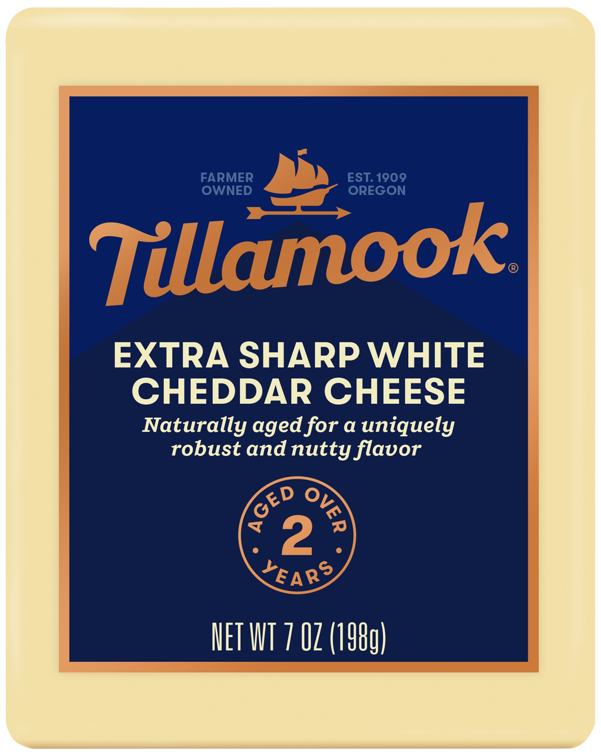 Tillamook Vintage Extra Sharp White Deli Cut Cheddar Cheese, 7 Ounce ...