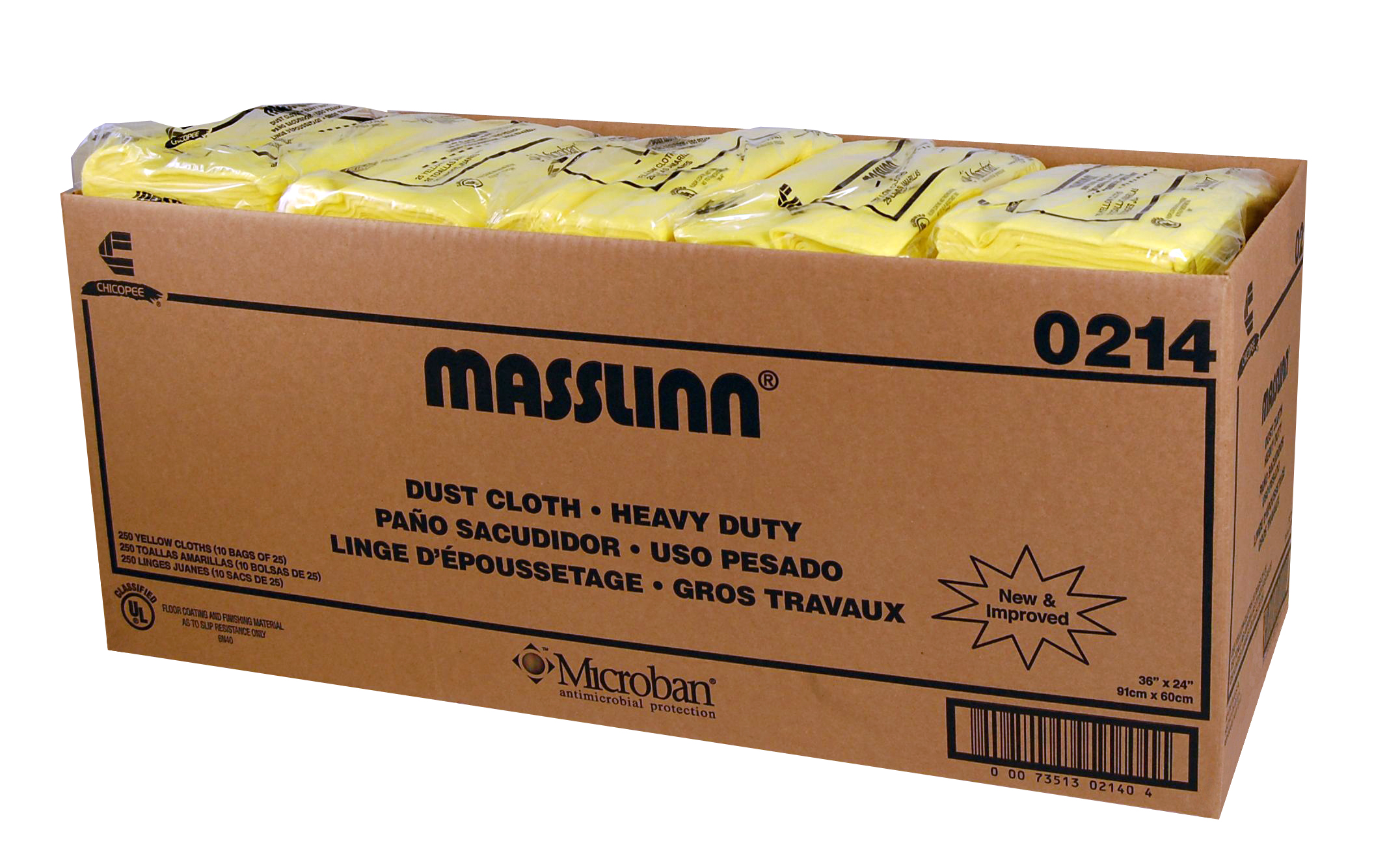 Chix Masslinn Dust Cloths, 40 x 24, Yellow, 250/Carton ...