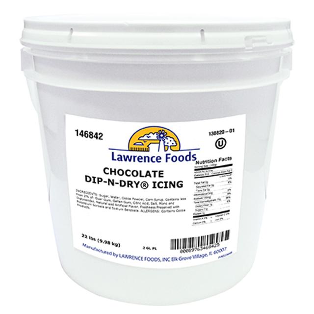 Lawrence Foods Ultra Dip-N-Dry Chocolate Icing 2 Gallon