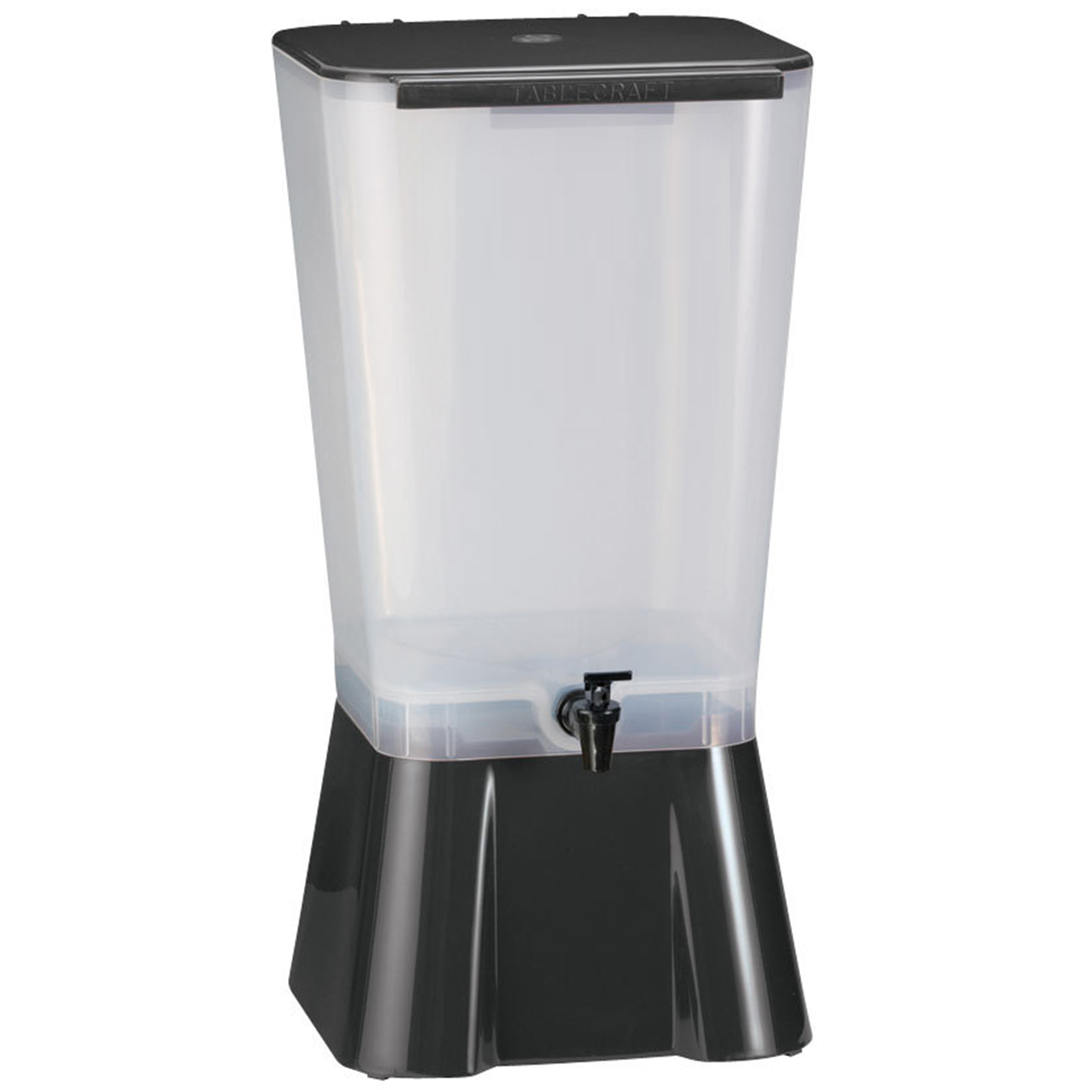 Tablecraft Black Translucent Beverage Dispenser, 5 Gallon Capacity