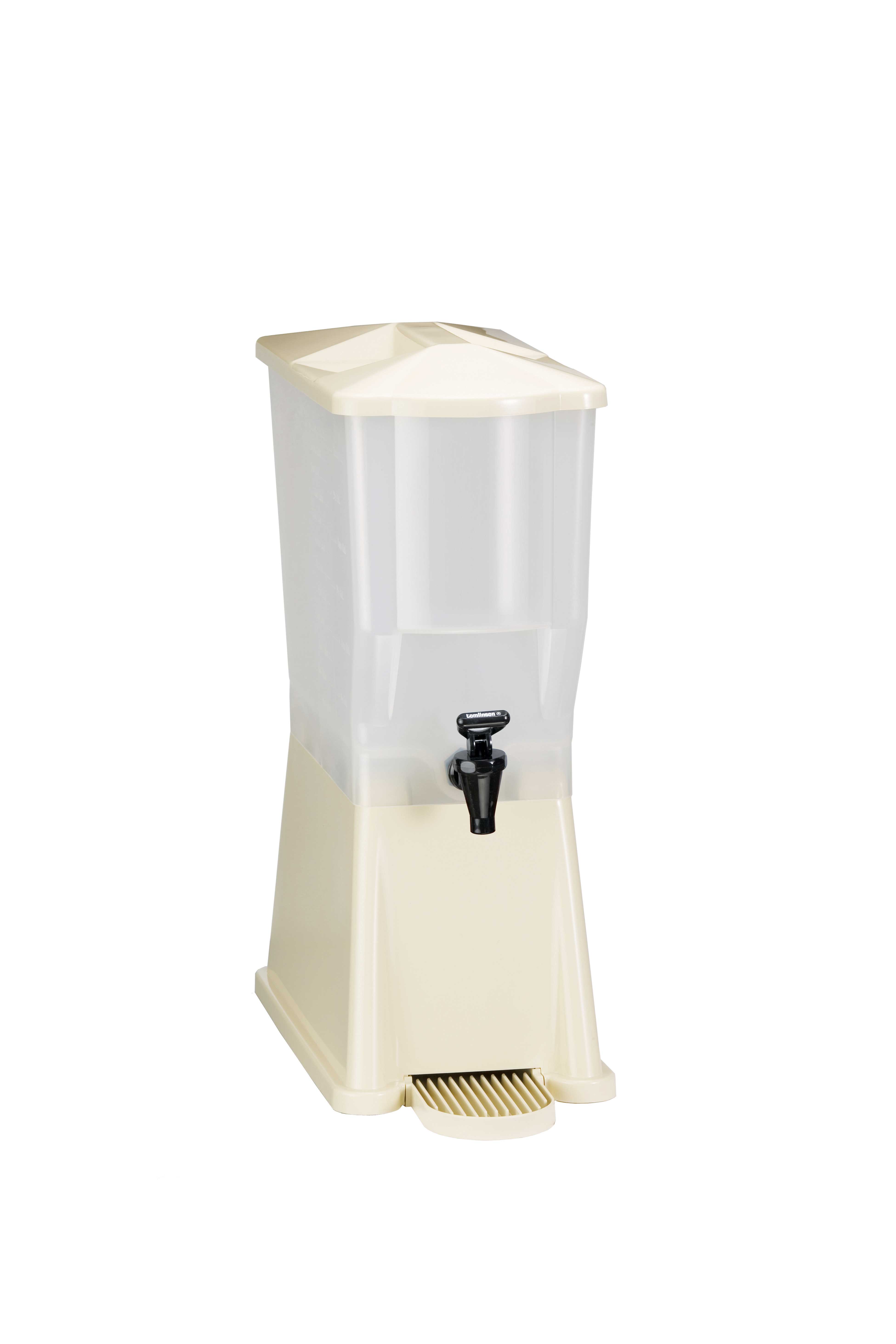 Tablecraft Almond Slimline Single Beverage Dispenser, 3 Gallon.