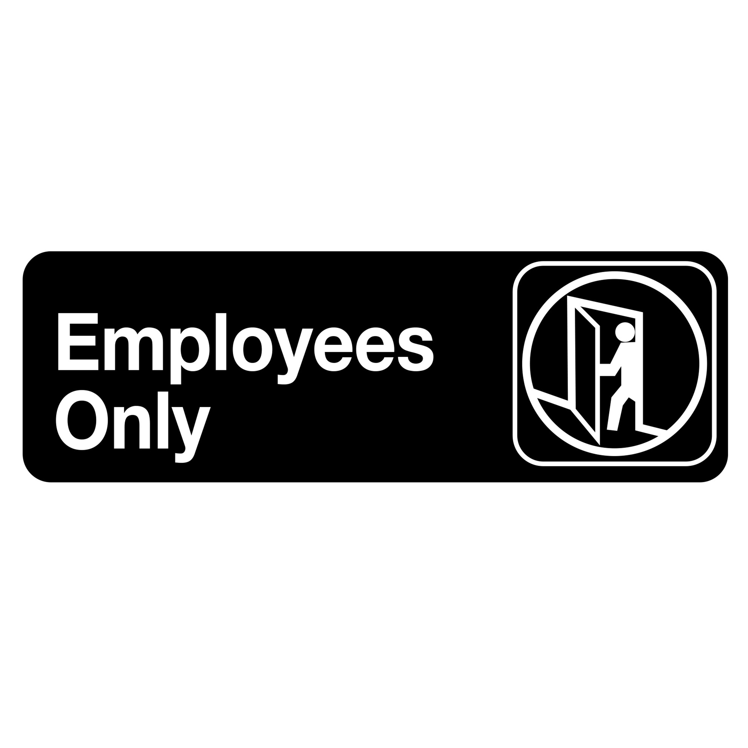 Tablecraft Employees Only Symbol, 3 x 9 inch