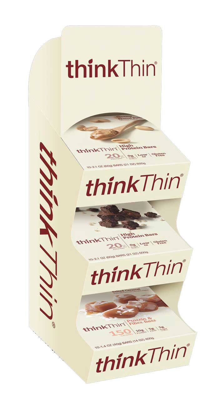 Thinkthin Chunky Peanut Butter Brownie Crunch Sea Salt Almond High ...