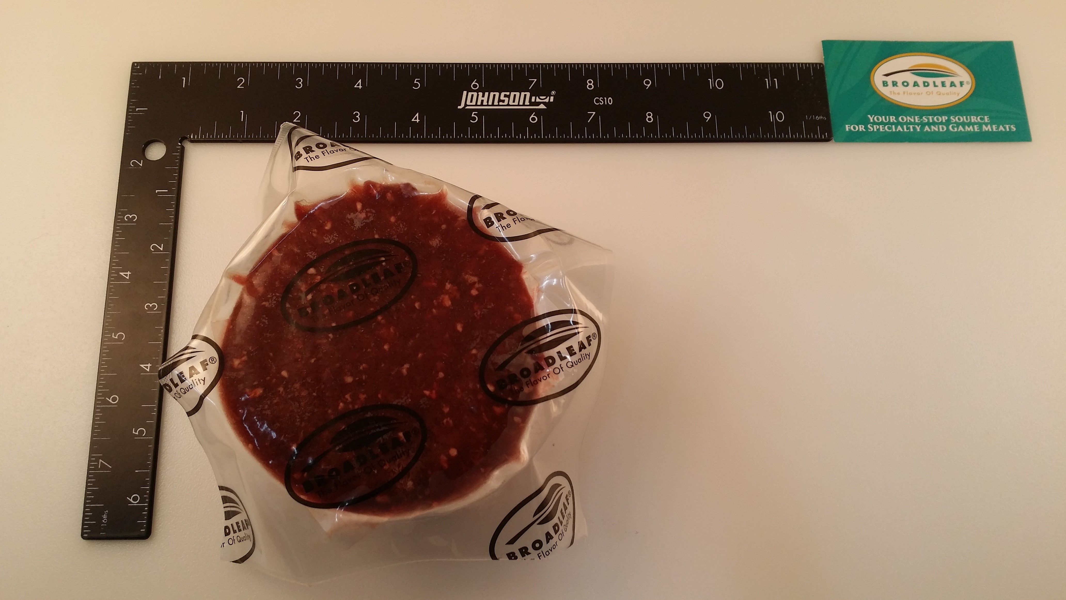 Broadleaf 3:1 Round Venison Patty, 1 Pound -- 10 per case.