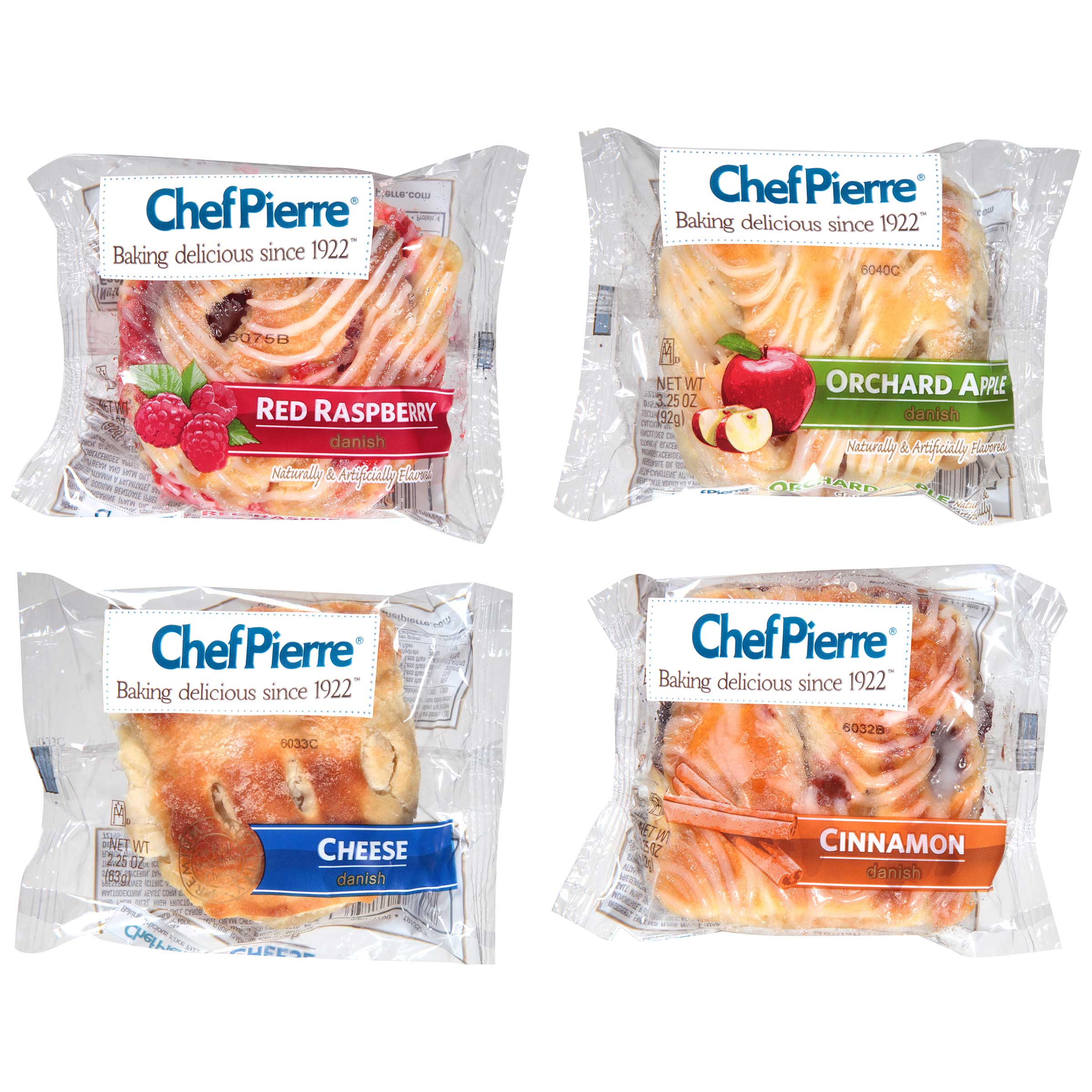 Chef Pierre Individually Wrapped Assorted Danish, 2.25 and 3.25 Ounce ...
