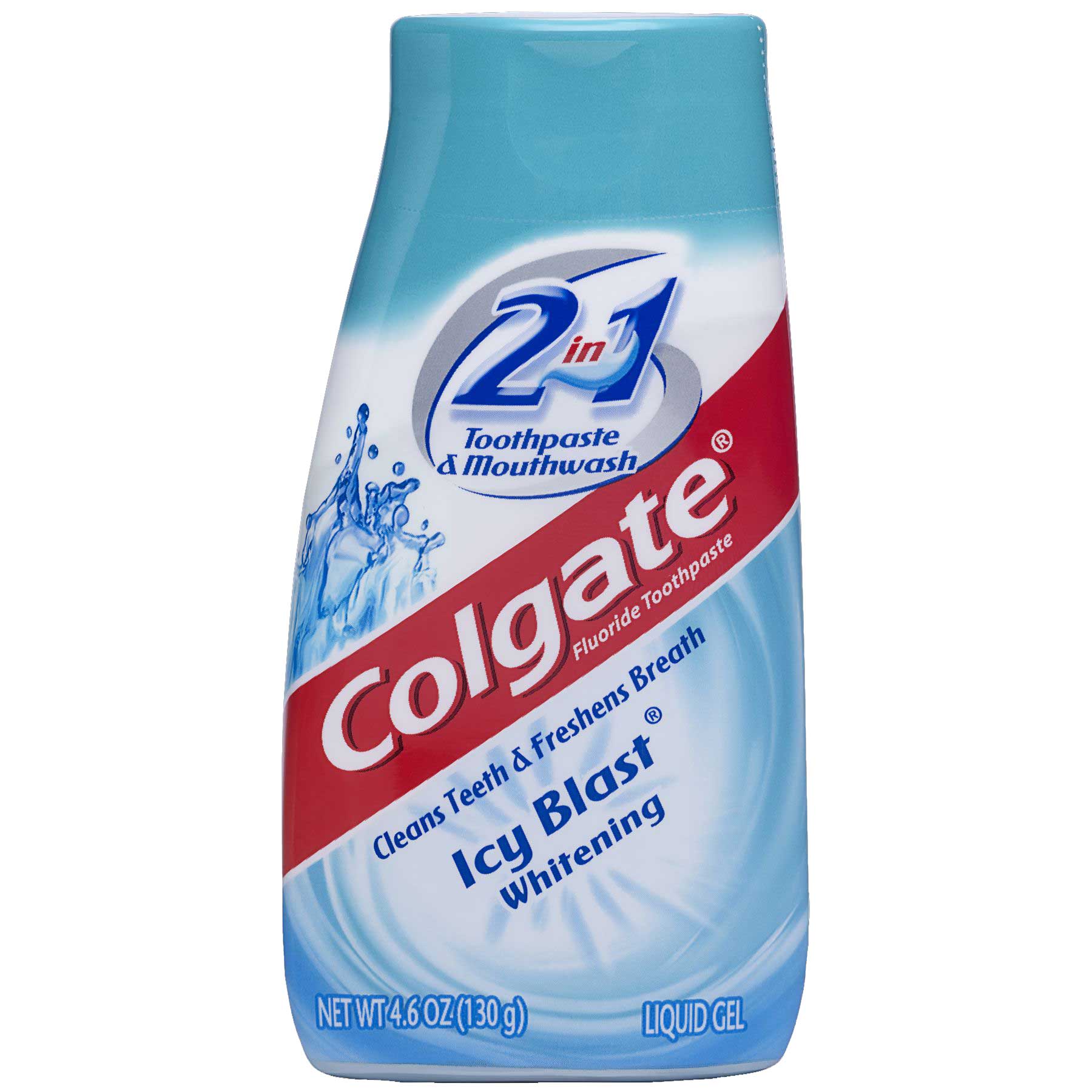 Colgate 2 in 1 Icy Blast Whitening Liquid Gel Toothpaste and Mouthwash ...