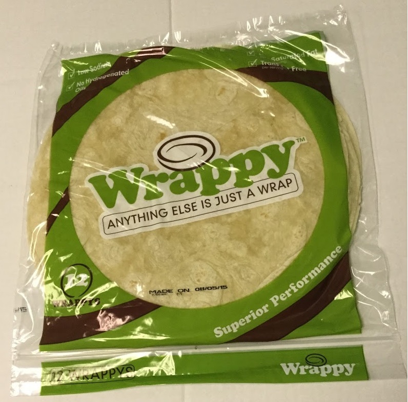 Wrappy 12 Inch White Flour Tortilla, 45.7 Ounce -- 12 per case.