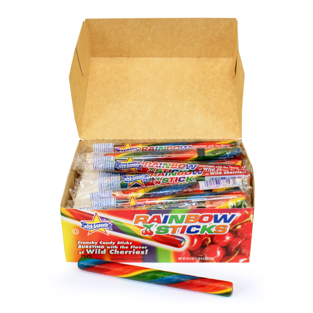 Mint Twists Rainbow Sticks Candy, 36 per pack -- 12 packs per case