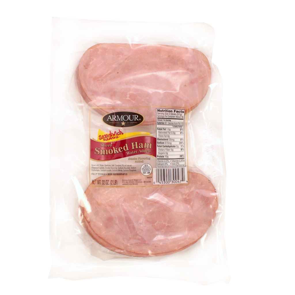 Armour Eckrich Sliced Smoked Ham Case | FoodServiceDirect