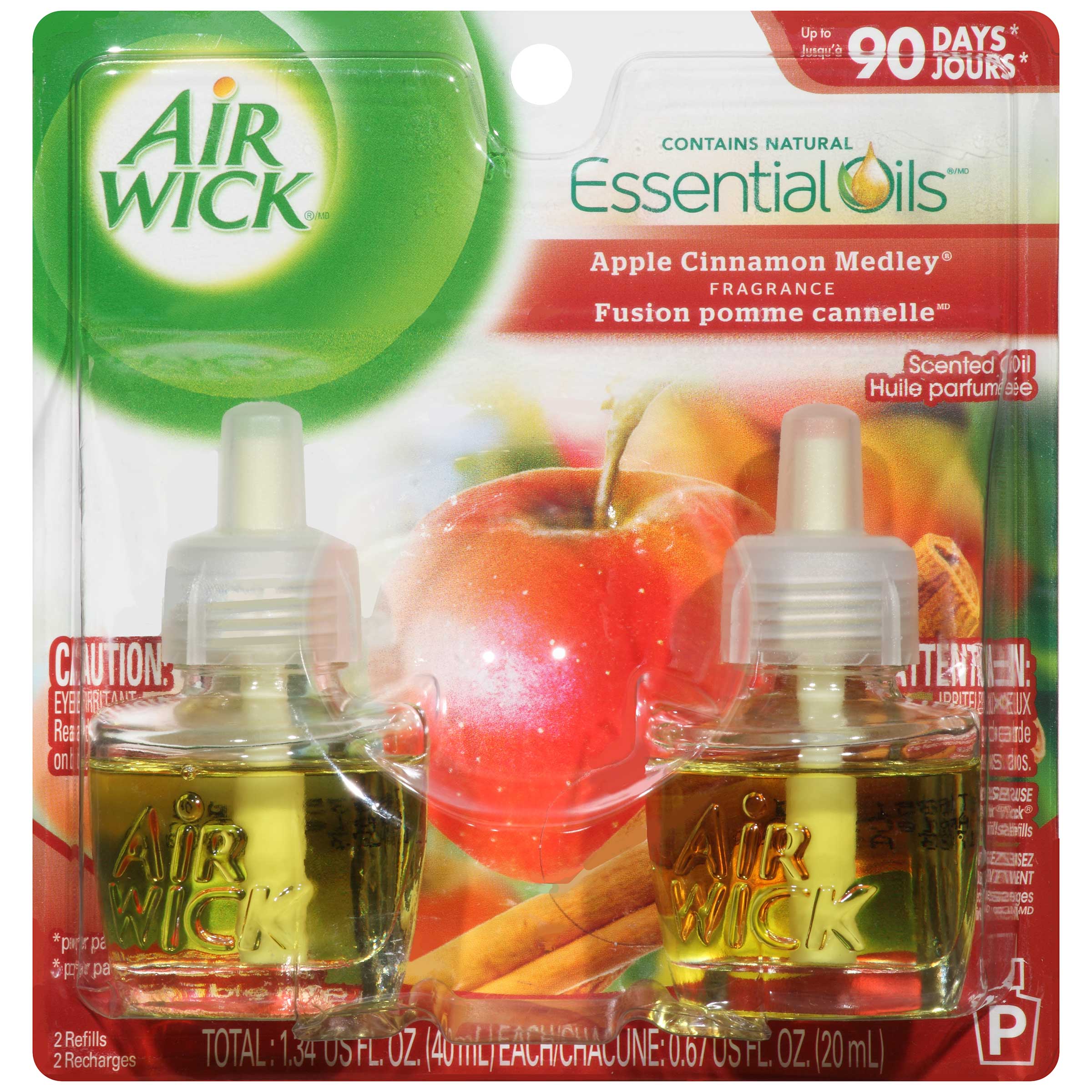 Air Wick Apple Cinnamon Medley Scented Oil Refill, 1.34 Fluid Ounce ...