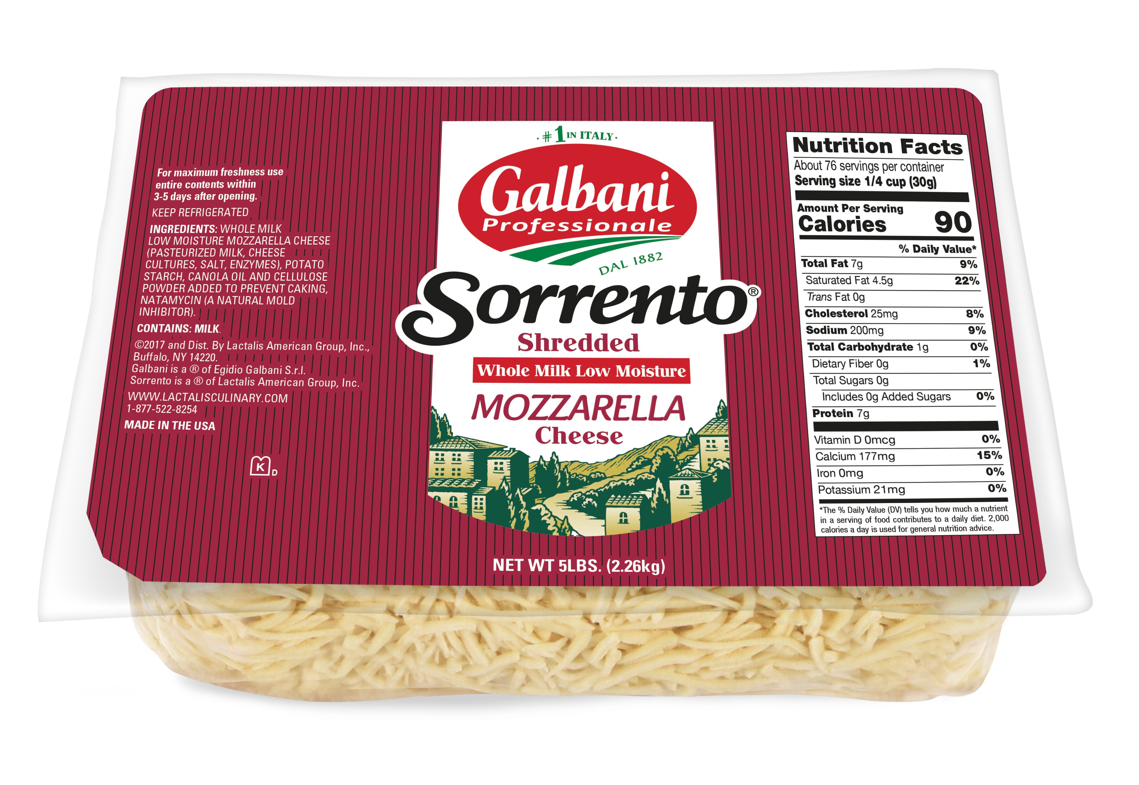 Galbani Professionale Whole Milk Low Moisture Mozzarella Provolone ...