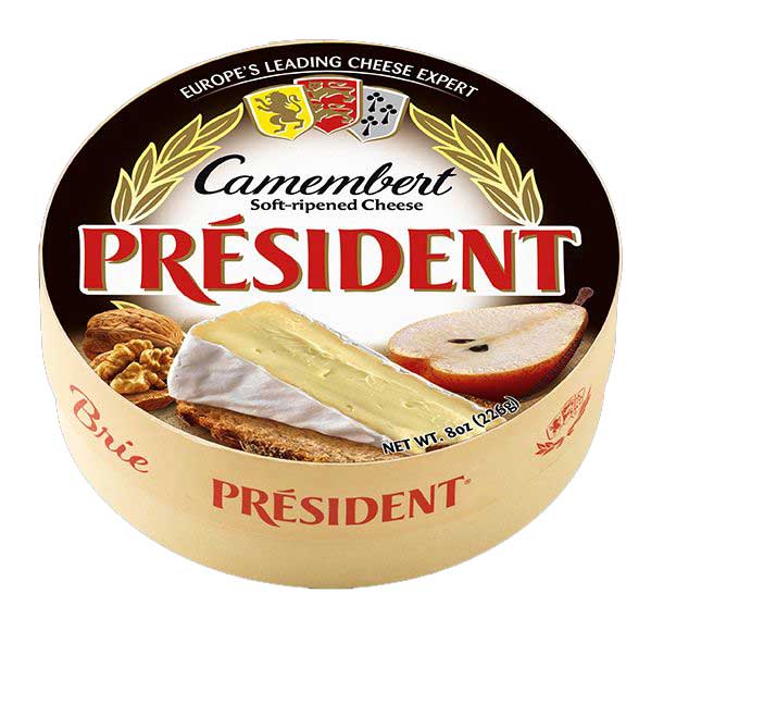 President Soft Ripened Camembert Brie Cheese, 8 Ounce -- 6 per case ...