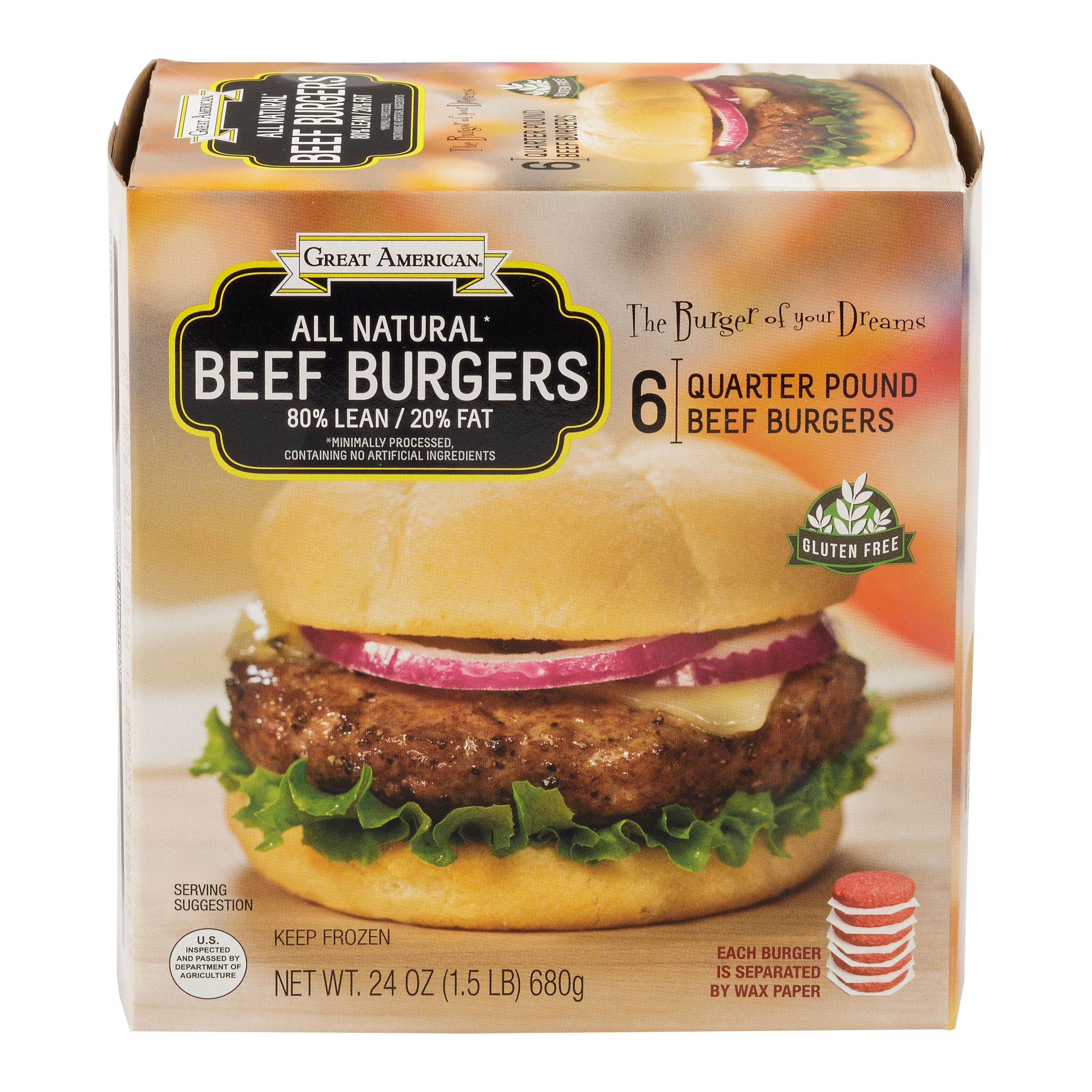 American Foods Frozen Beef Burger Case | FoodServiceDirect