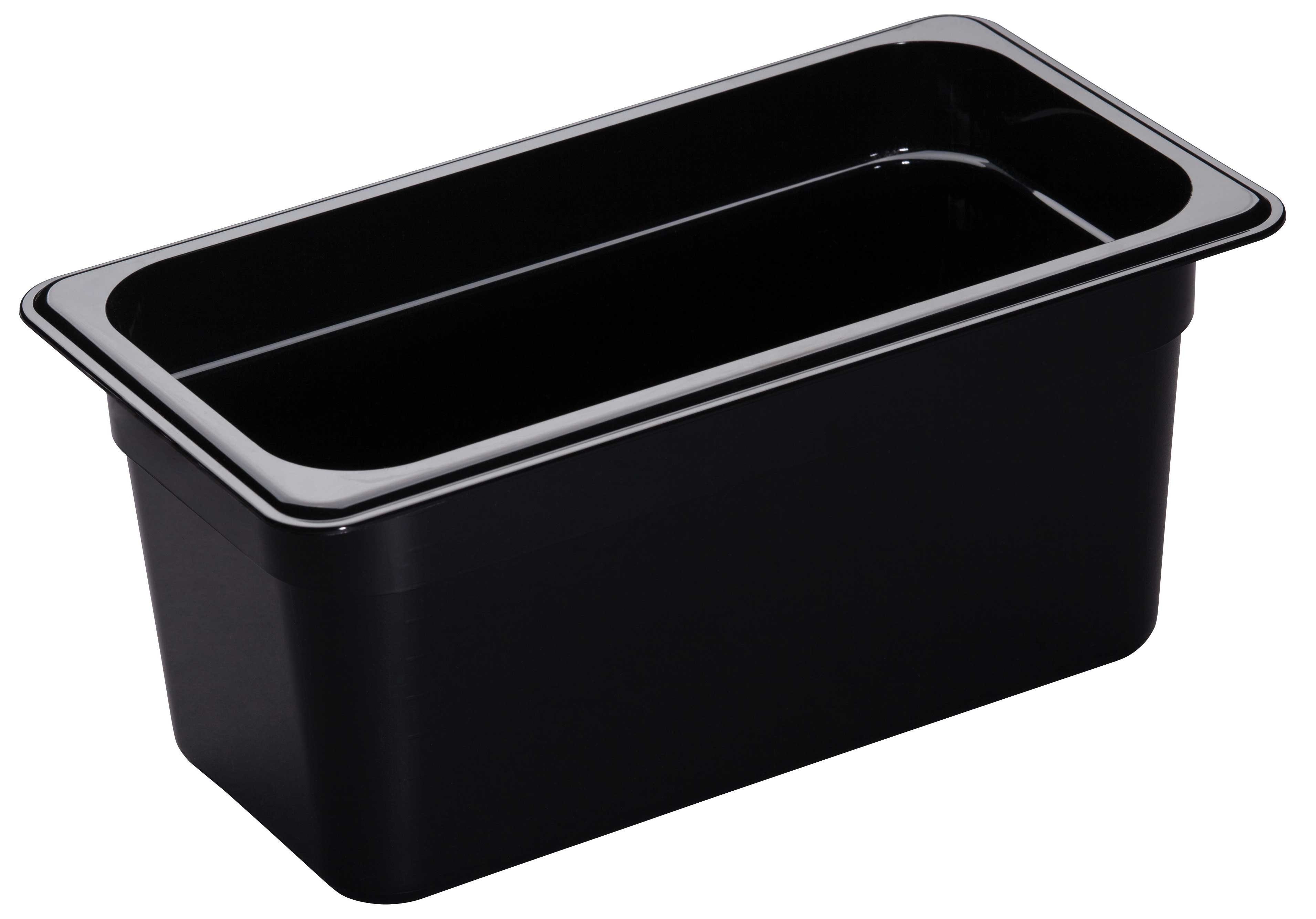 H Pan One Third Size Food Storage Pan, Black, 6 15/16 x 12 3/4 x 6 inch ...