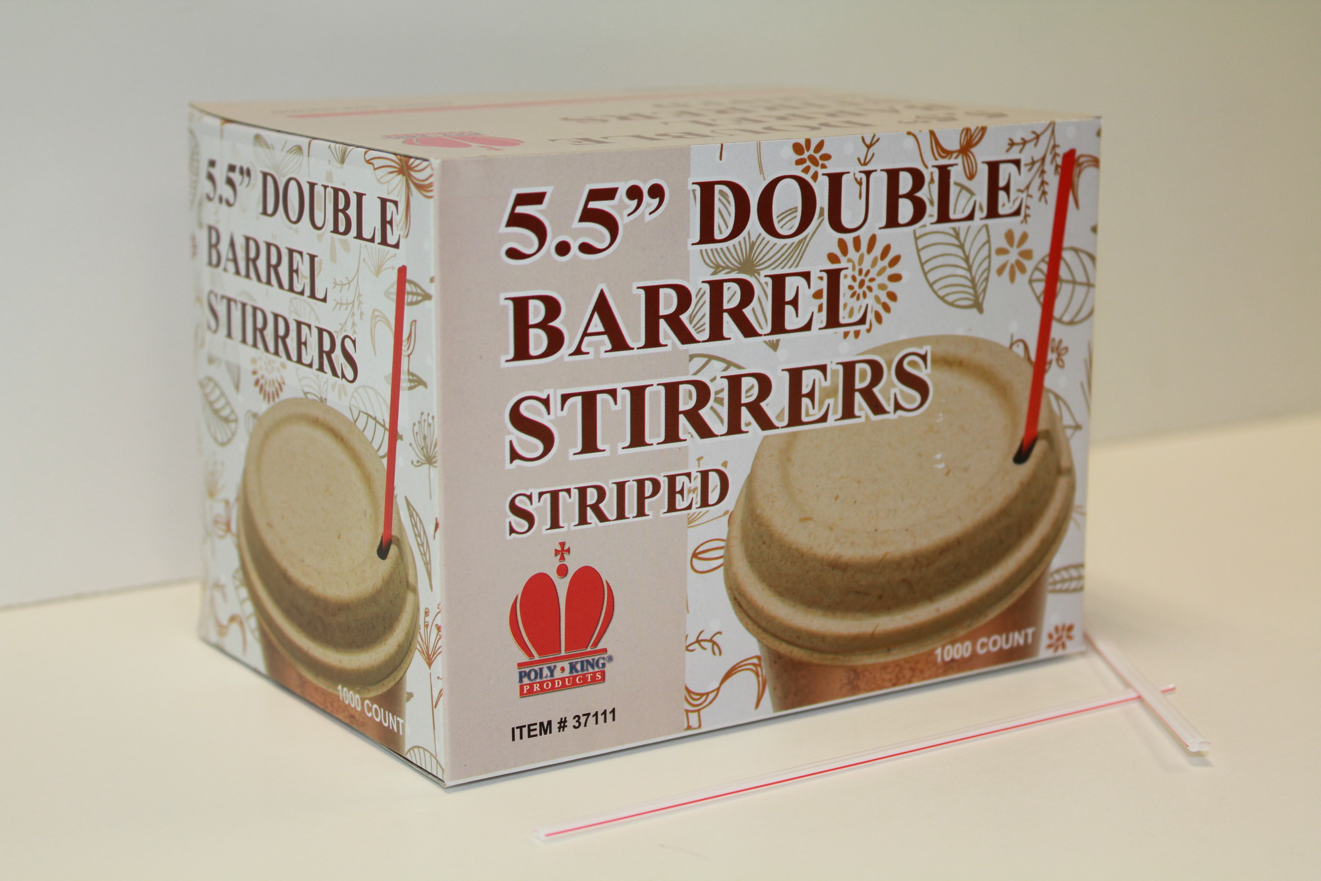 Goldmax Poly King Striped Unwrapped Double Barrel Stirrer Case ...