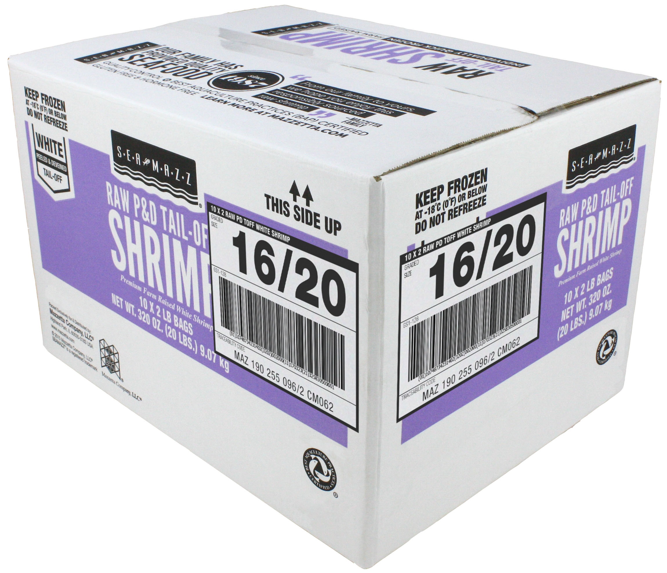 Seamazz Peeled and Deveined Raw White Shrimp Case | FoodServiceDirect