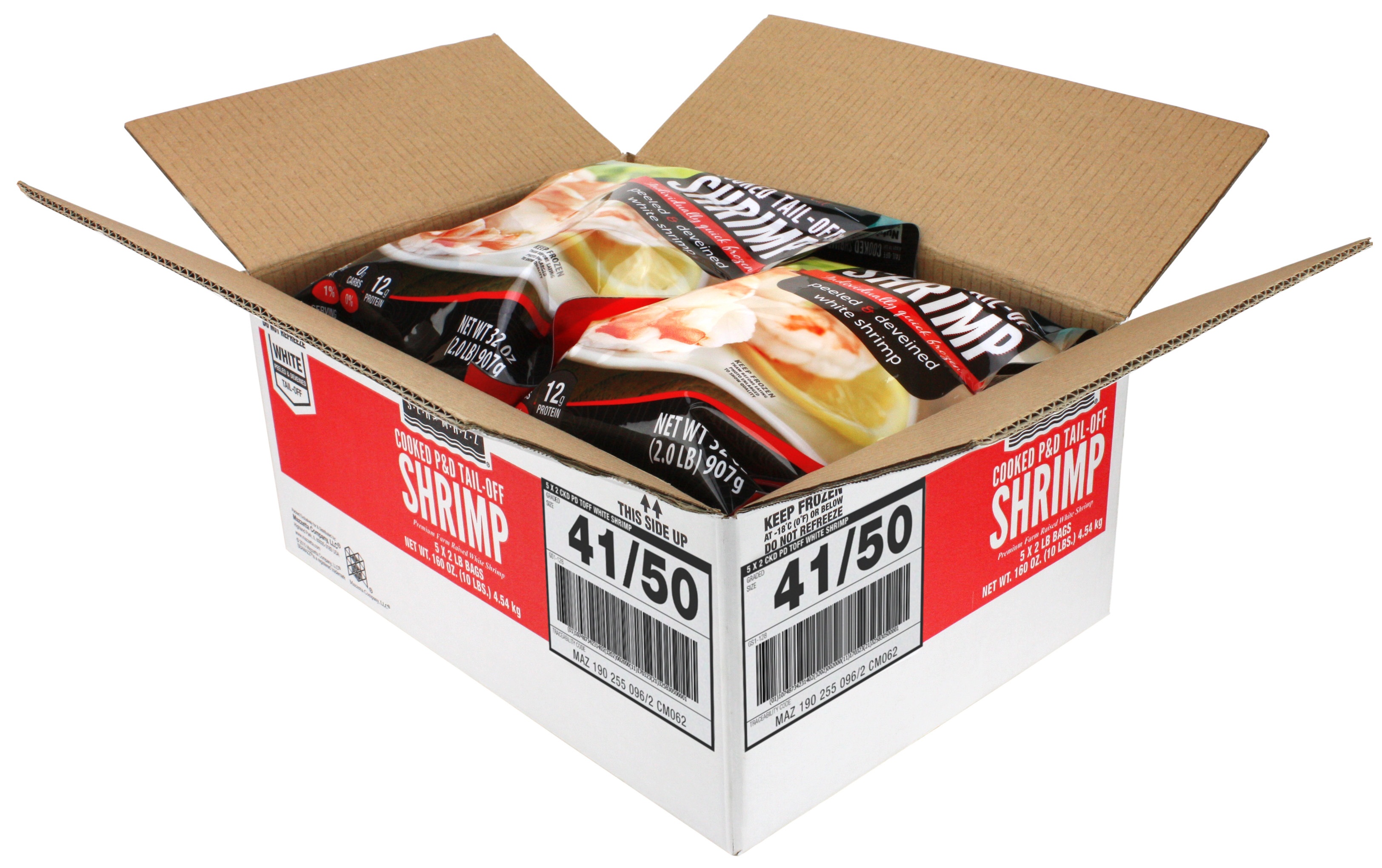 Seamazz 41/50 Cooked Tail Off White Shrimp, 2 Pound -- 5 per case ...