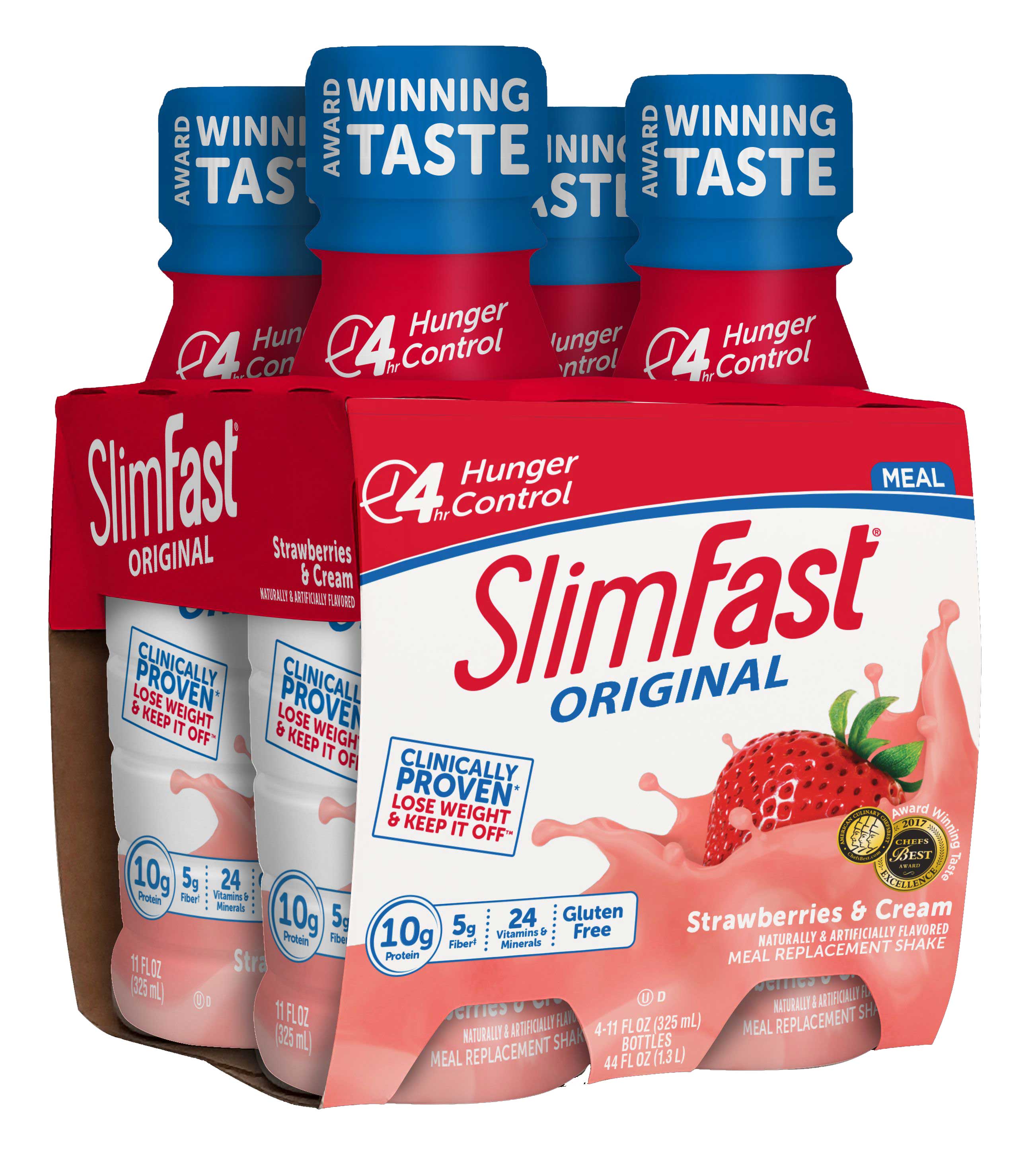 Slim Fast Strawberries and Cream Meal Replacement Shake, 11 Fluid Ounce ...