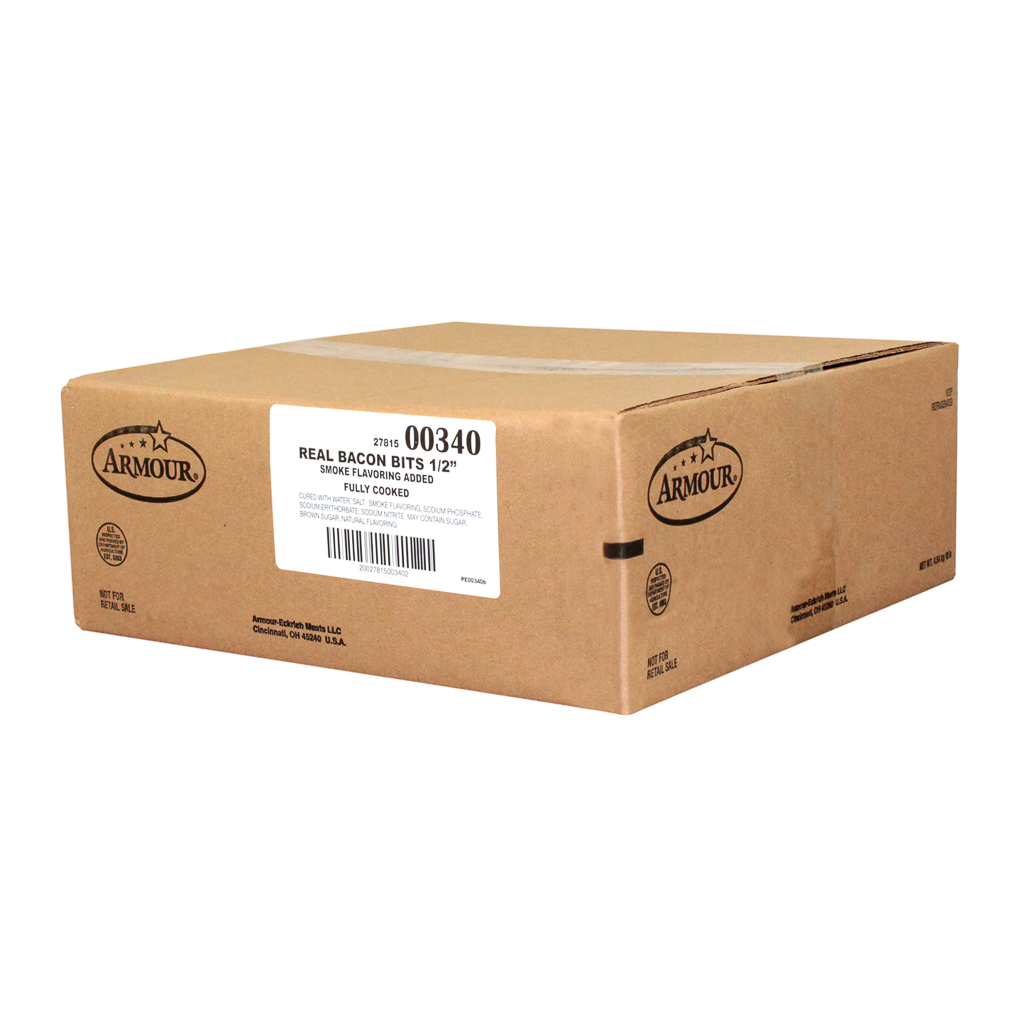 Armour 1/2 inch Fully Cooked Bacon Bits Case | FoodServiceDirect