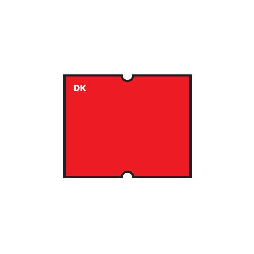 Daymark DM4 Stk DK Fluorescent Red Date Coder Label - 750 per roll -- 8 ...