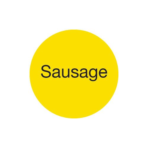 Duramark 1 inch Sausage Yellow Label, 1000 count per roll -- 12 rolls ...