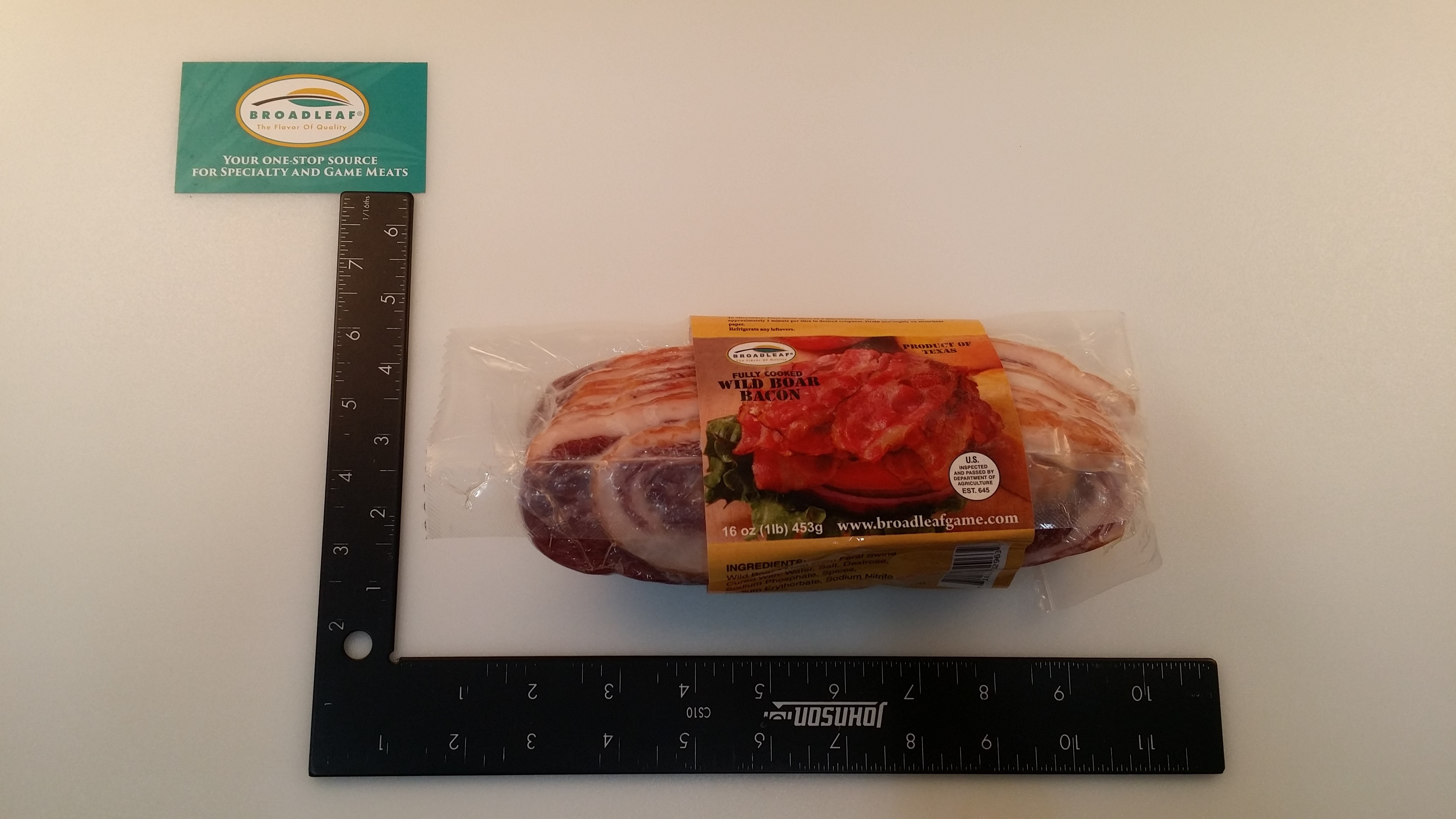 Broadleaf Wild Boar Sliced Bacon Packet -- 10 per case